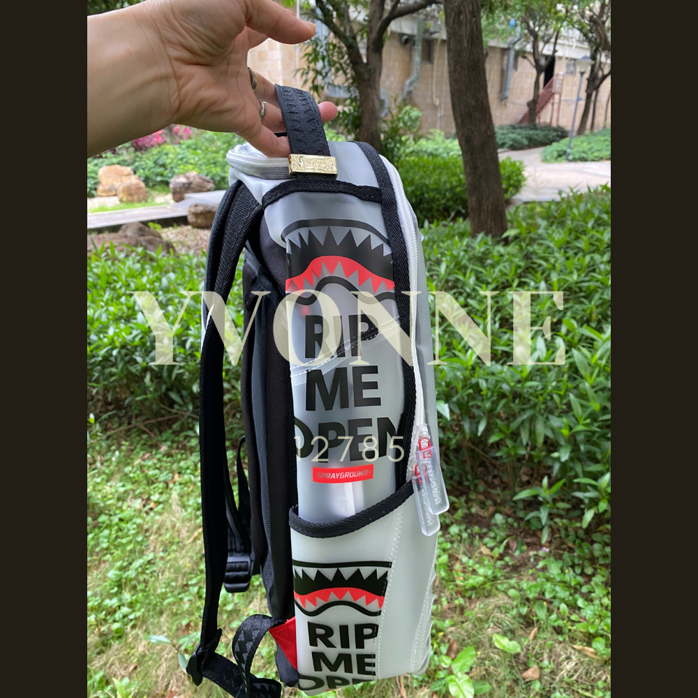 Sprayground Rip Me Open Transparent Vinyl Shark Backpack